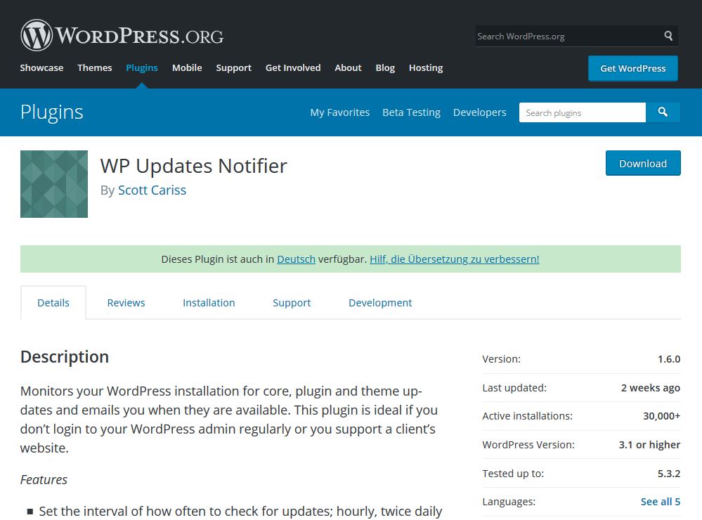praktisches Wordpress Plugin - WP Update Notifier - automatische Infos ...